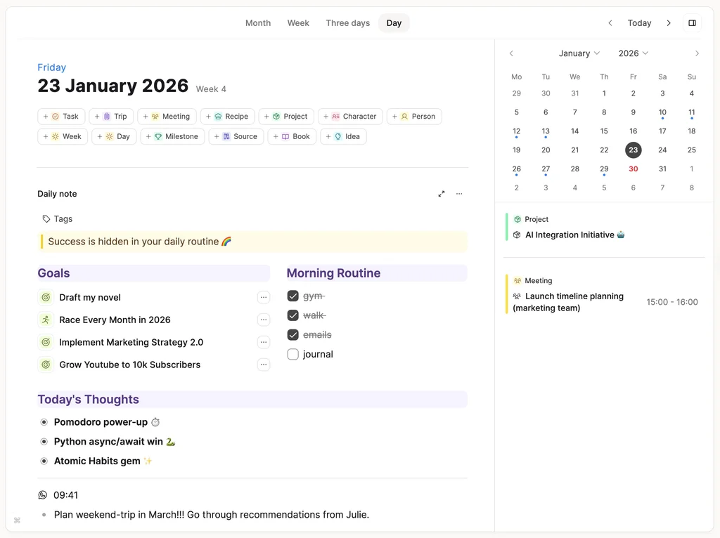 Product - Note-taking that works the way you think | Capacities